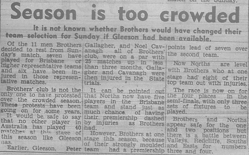 Brisbane Rugby League 1966, Round Fourteen – Redcap's BRL